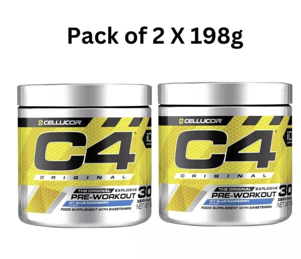 C4 Original Pre Workout Powder ICY Blue Raspberry Flavour 60 Servings ...