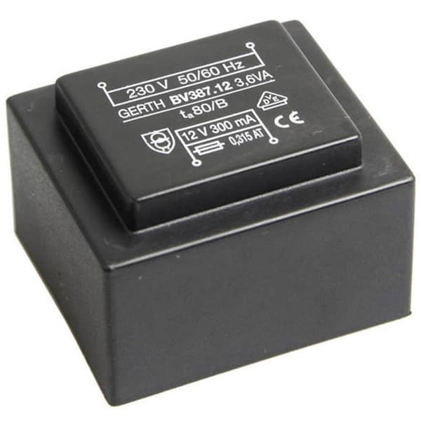 Gerth PTG383602 Kretskortstransformator 1 x 230 V 2 x 18 V/AC 3.60 VA 100 mA | CDON
