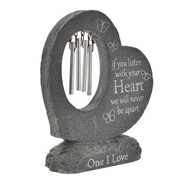 Thoughts Of You Graveside Stone Heart Windchime | CDON