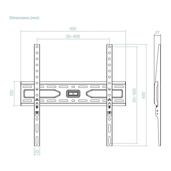TV-fäste TooQ LP1030F-B 32" 75" 45 kg | CDON