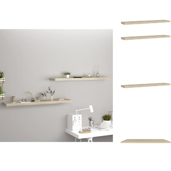 Væghylder & smalle hylder - Living væghylder 2 stk. 120x23,5x3,8 cm MDF ...