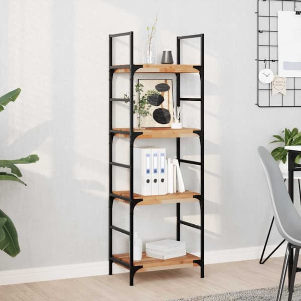 Svävande hyllor 4 st 40x30x4 cm behandlat massivt akaciaträ | CDON