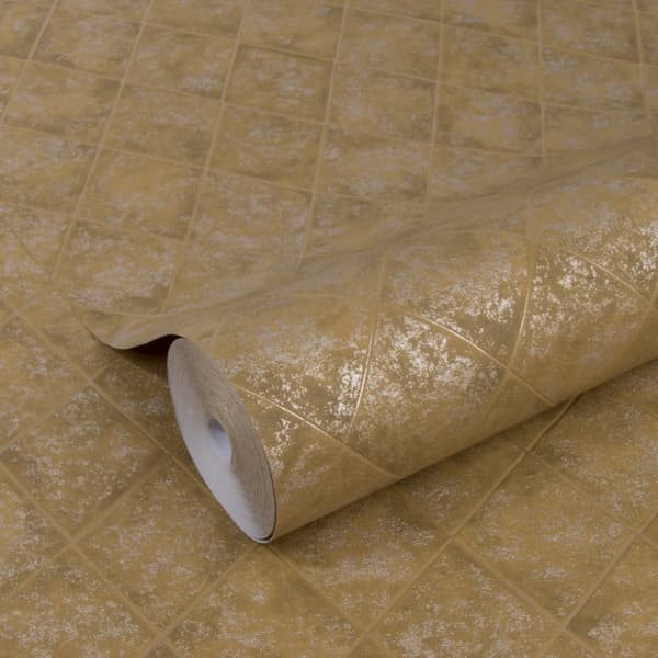 WOW - Non-woven Tapet - Velvet Pude - Gul - 10mx52cm | CDON