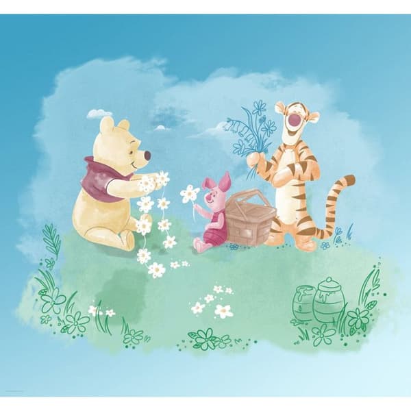 Non-woven tapet Disney Nalle Puh och hans picknickvänner 300 cm x 280 cm | CDON