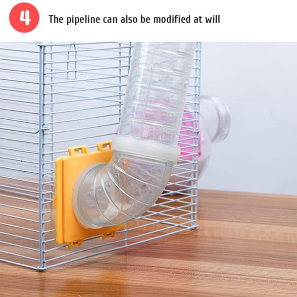 Hamster Tubes Set Transparent Hamster Cage Toys DIY Connection Tunnel ...