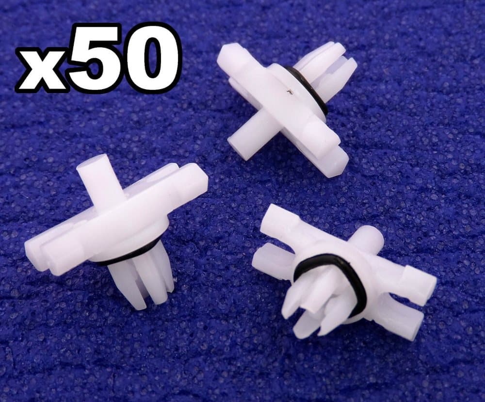 50x BMW E46 Trim Clips for Roof Rain Gutter Plastic Moulding Trims ...