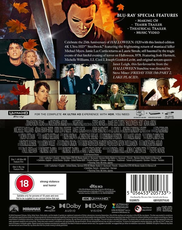 Halloween H20 - Twenty Years Later - Limited Steelbook (4K Ultra HD + Blu-ray) (Import) | CDON