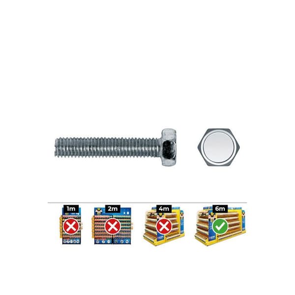 Metrisk sexkantsskruv. Din 933 8x35 Platt Zink. Box 100 Uni. Celo | CDON