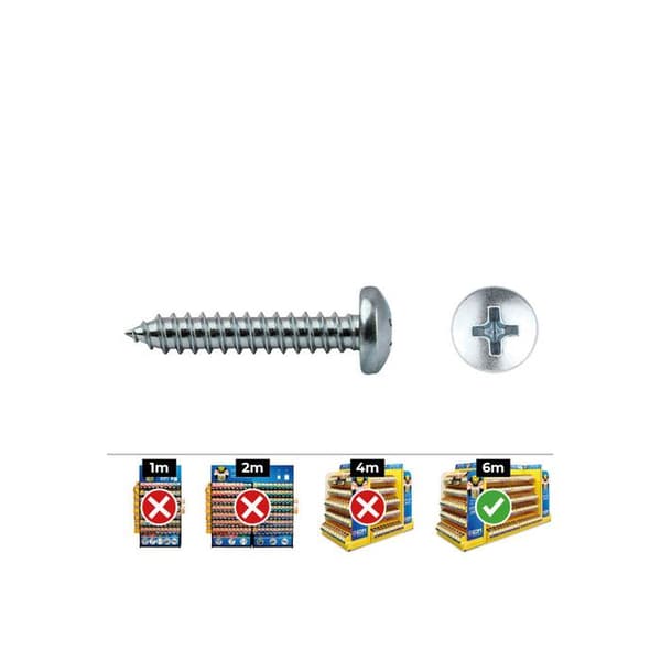 GENERISK - Philips Din 7981 Cylinderskruv 3,9x16 platt zink. Box 500 ...