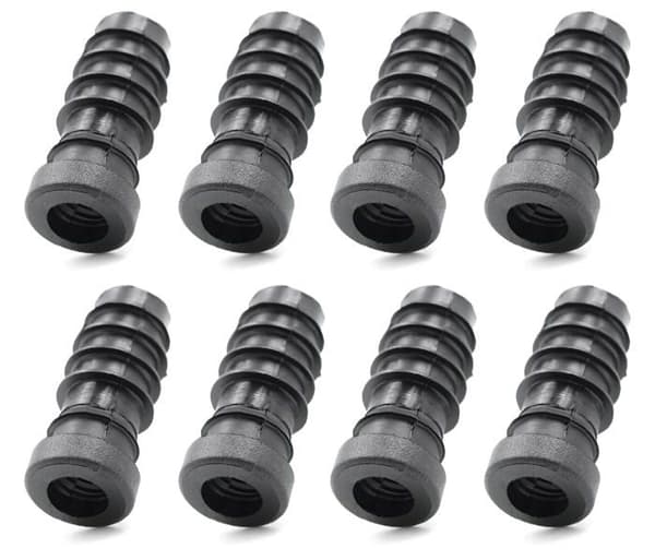 Design61 8 gängade pluggar för runt rör med M8 plastgänga 16 mm 1 mm ...