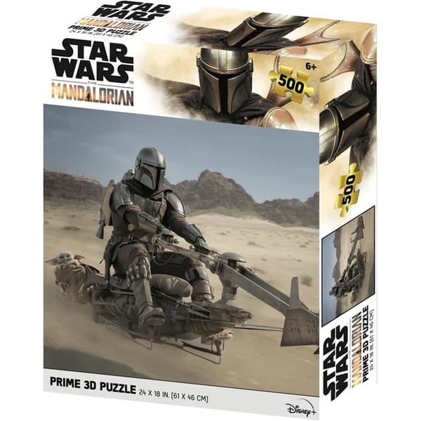 Star Wars: The Mandalorian - Mando on a Speeder linsformigt pussel 500 ...