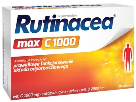 RUTINACEA MAX C 1000 rutosid C-vitamin zink selen IMMUNITET 30 ...