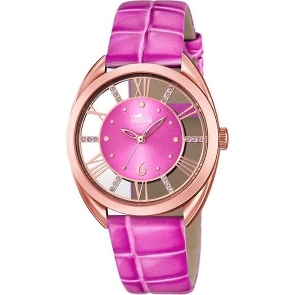 Klocka - Lotus - L18226-1 - Kvarts - Analog - Rosa läder | CDON