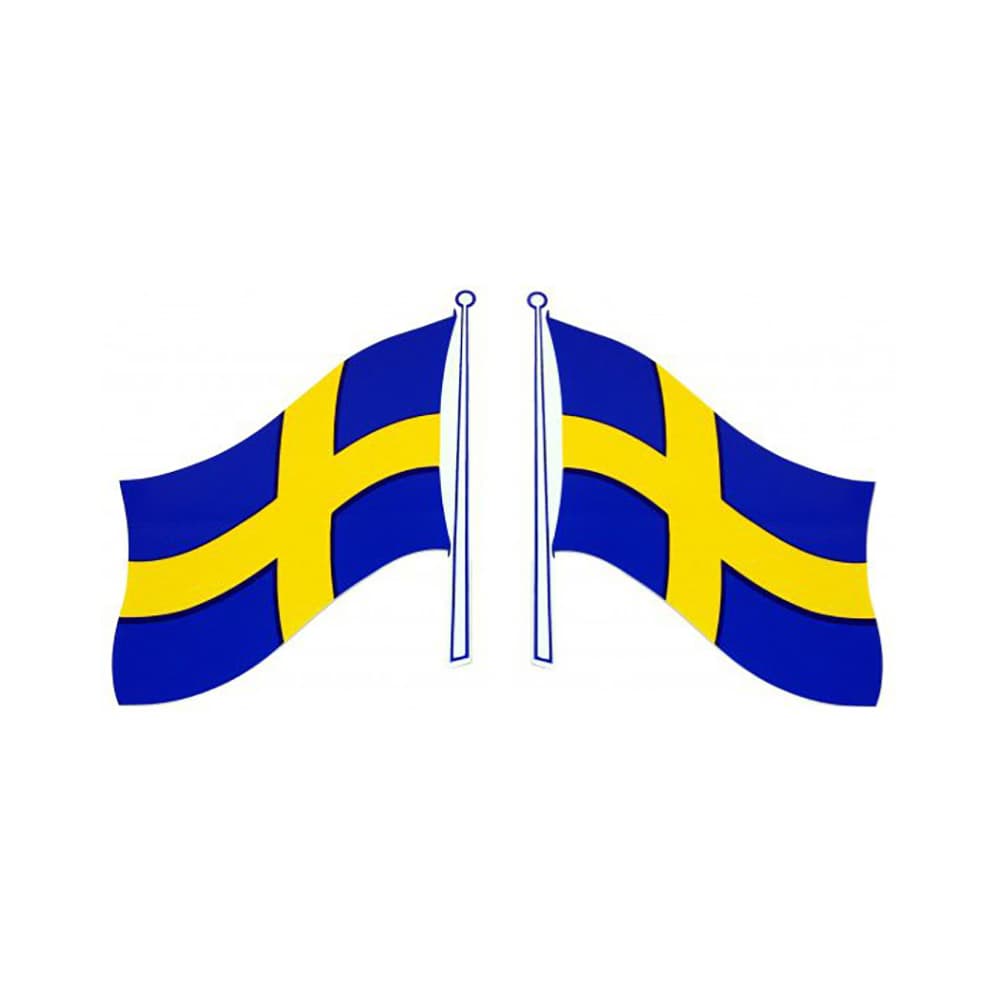 2 st svenska flaggor. Dekaler 26x21 cm för husvagn, husbil m.m | CDON