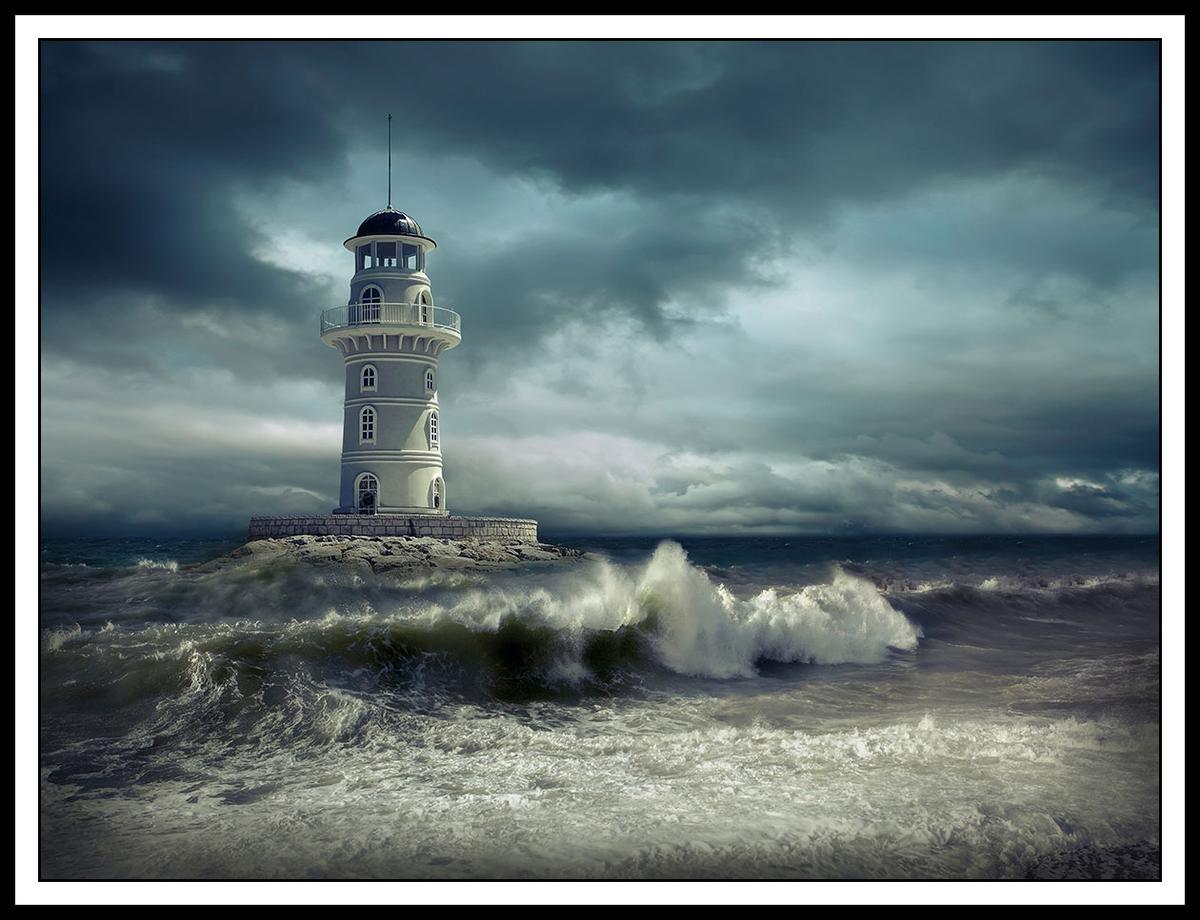 FYR Poster/Black/White: 50x70 699 Tavla med ram (vit) | CDON