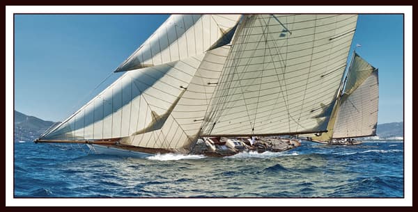 Sailing yacht race, regatta Poster/Black/White Panorama: 60x160 1899 ...