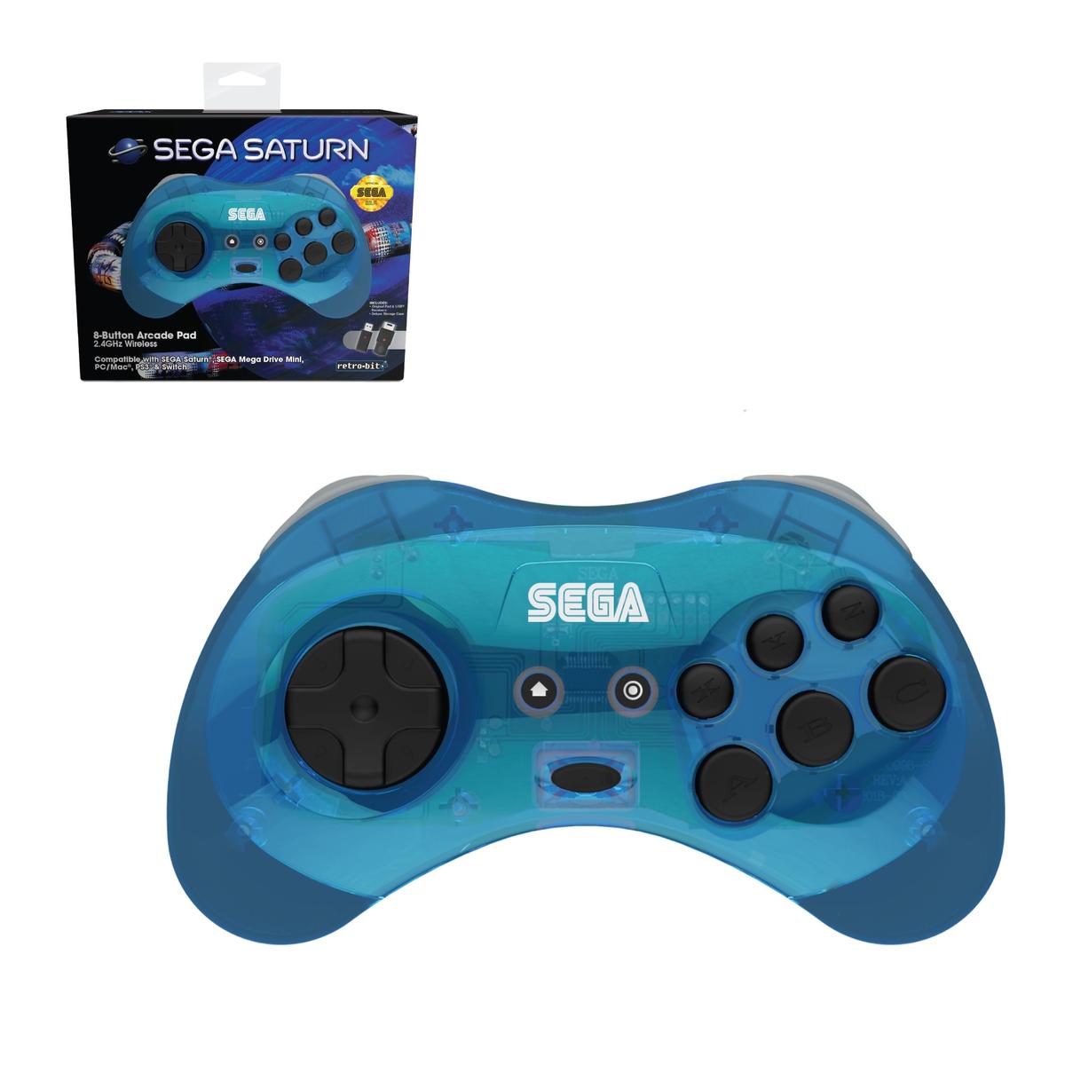 Retro-Bit SEGA Saturn 2.4G M2 Blue | CDON