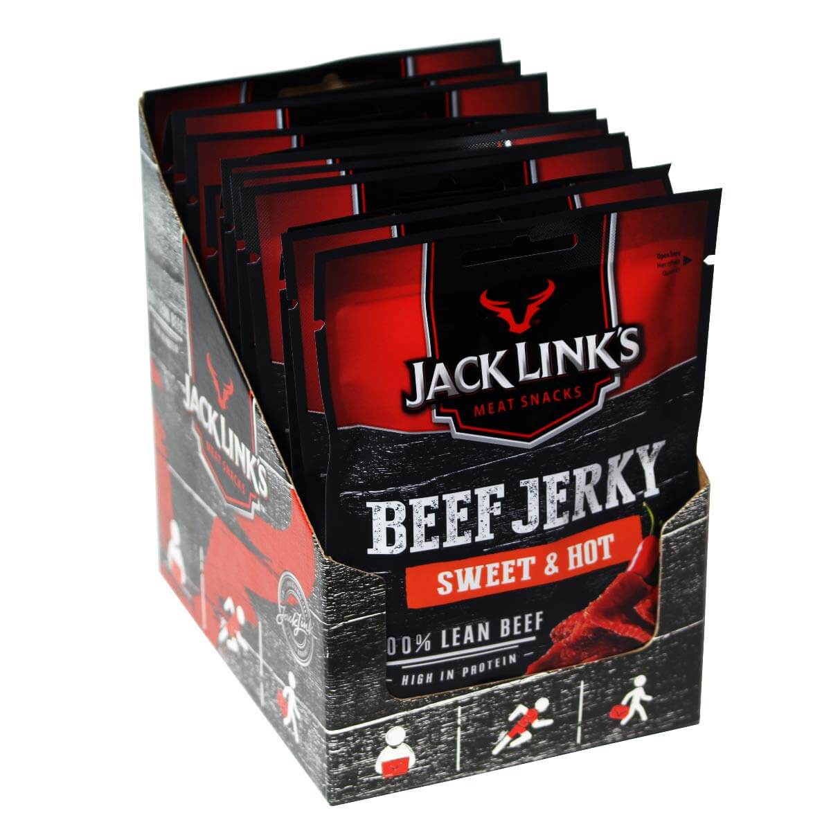 Jack Links Beef Jerky 25g Sweet And Hot X 12 Livsmedel Cdon Com
