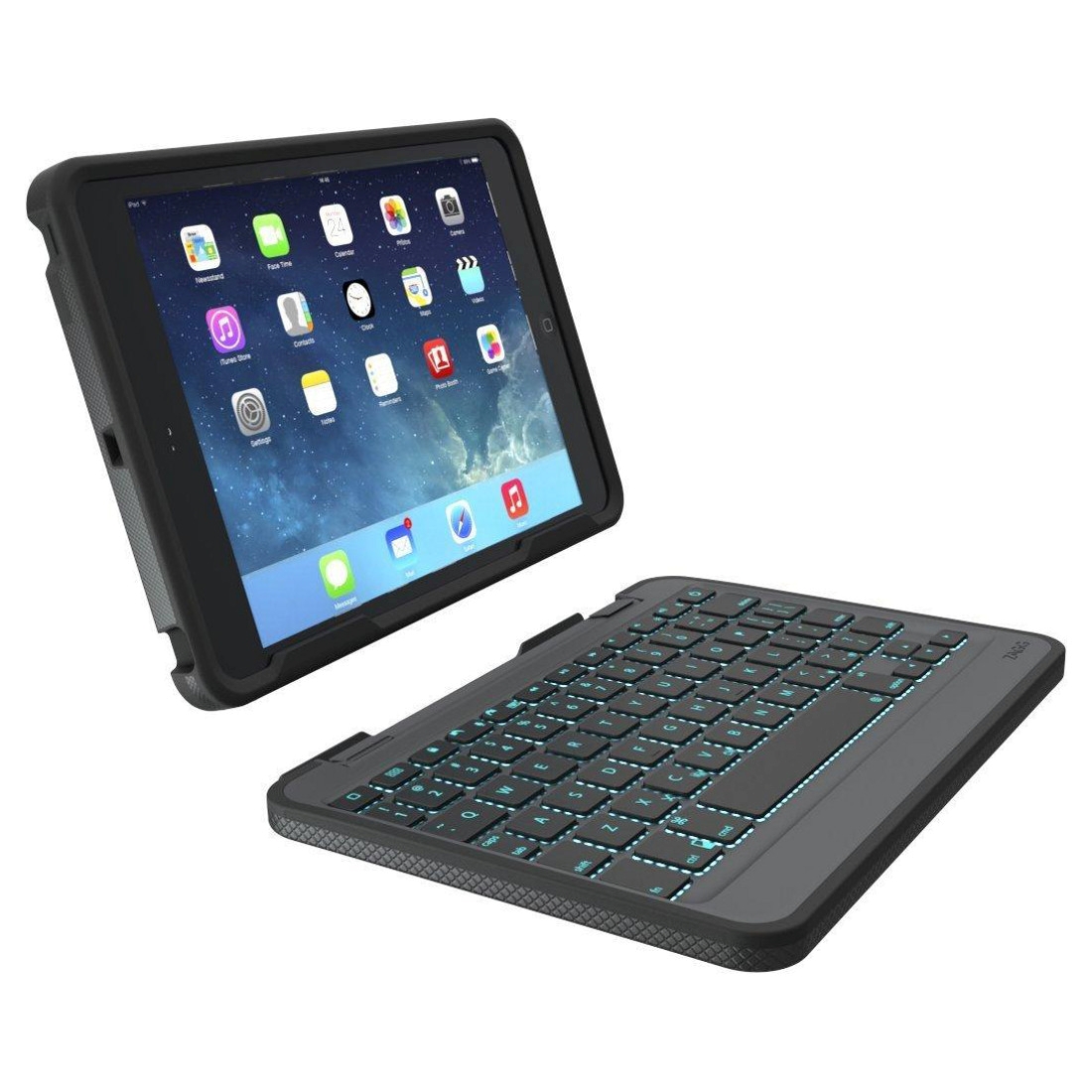 Zagg Rugged Book With Keyboard iPad Mini 4 Backlit Nordic Svart ...