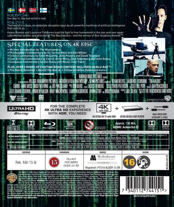 The Matrix (4K Ultra HD + Blu-ray) | CDON