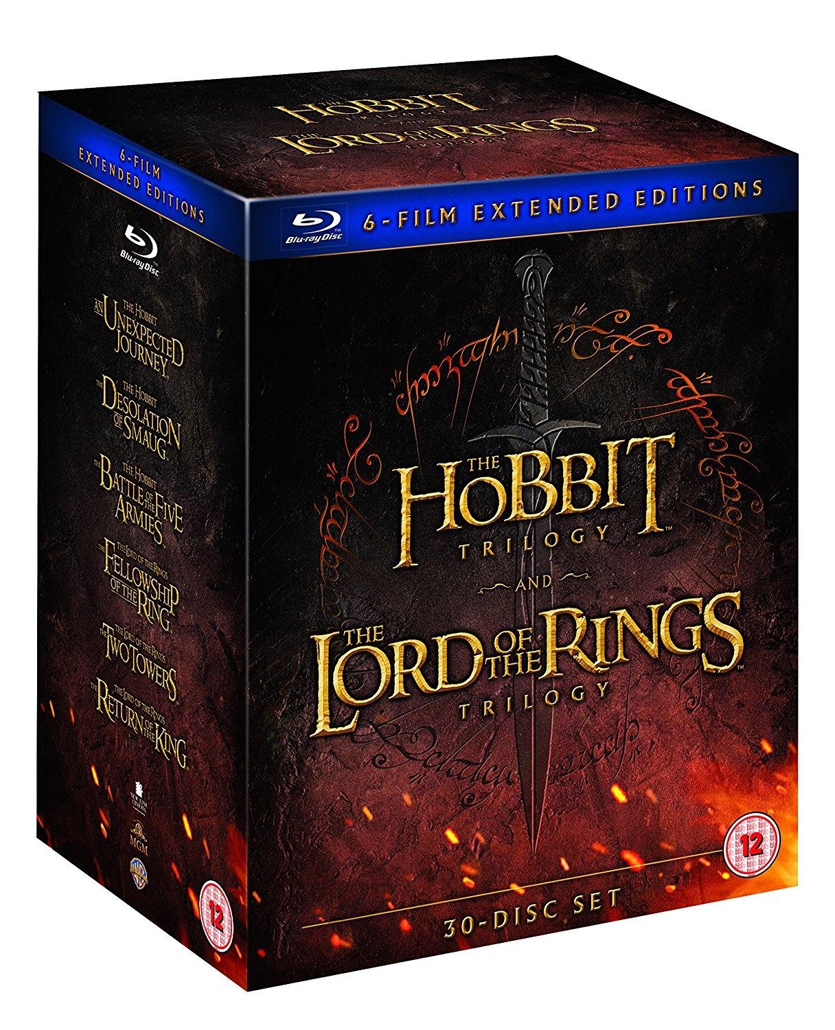 The Hobbit and Lord of the Rings Trilogy - Extended Edition (Blu-ray) (30 disc) (import) | CDON