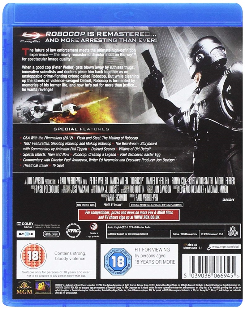 Robocop (Blu-ray) (Import) - Film - CDON.COM