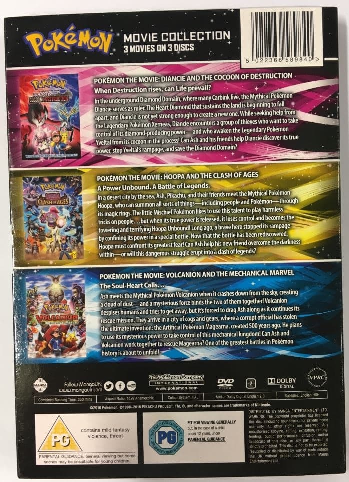 Pokémon: The Movie Collection 17-19 - XY (3 disc) (Import) | CDON