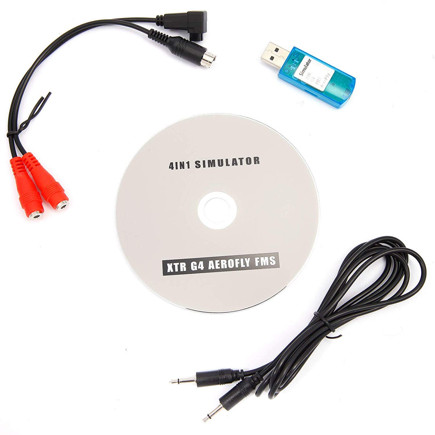 1 stykke Flight USB simulator kabel til DX5E DX6I DX7 JR Futaba RC Esky ...